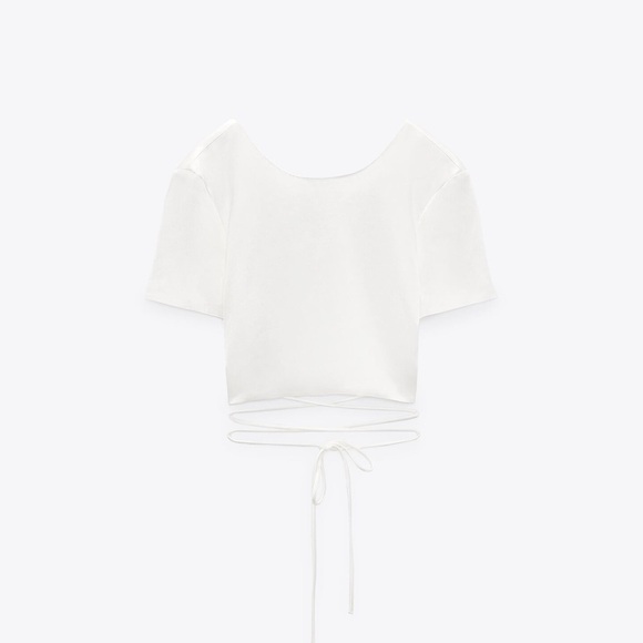Zara | Tops | Zara Satin Backless Crop Top | Poshmark